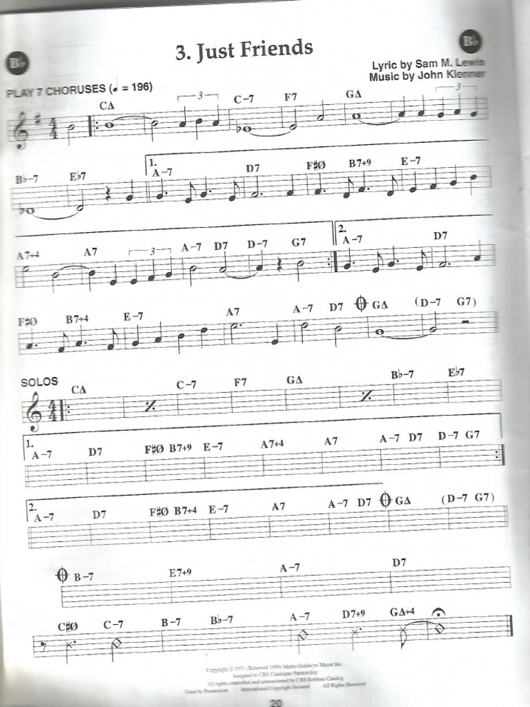 Just Friends - BB Lead Sheet | PDF