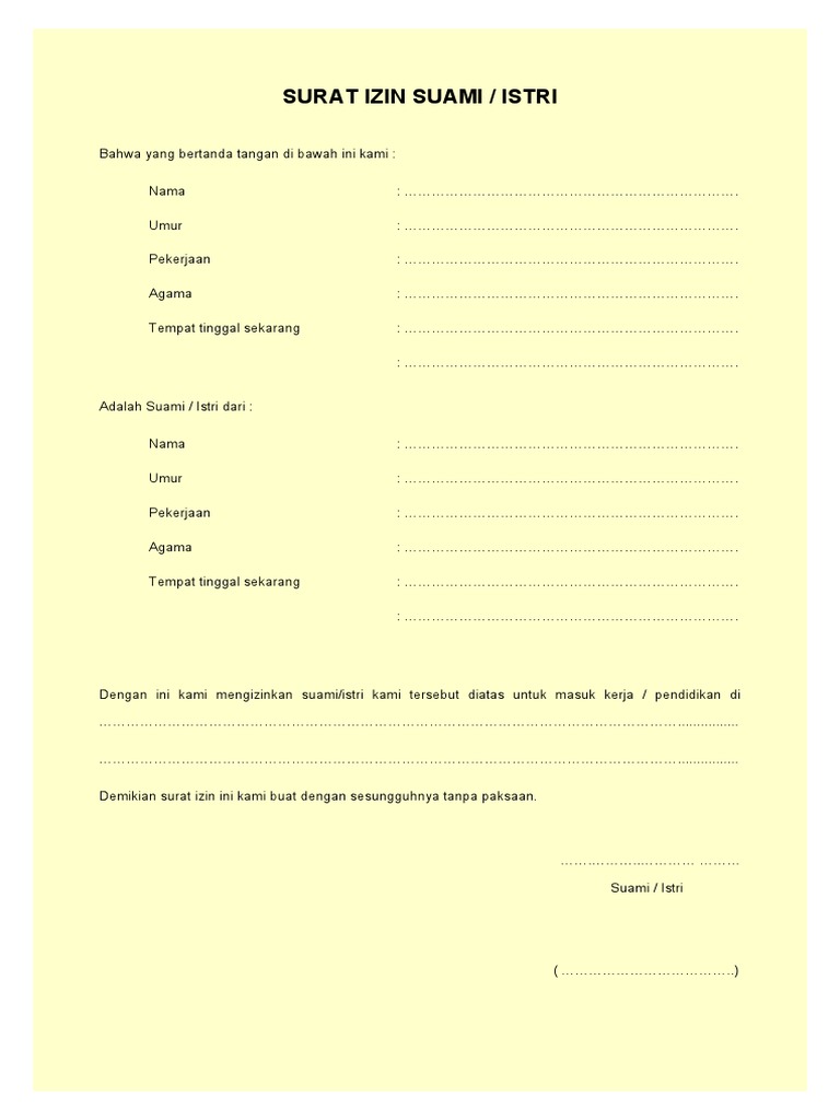 Surat Izin Suami | PDF