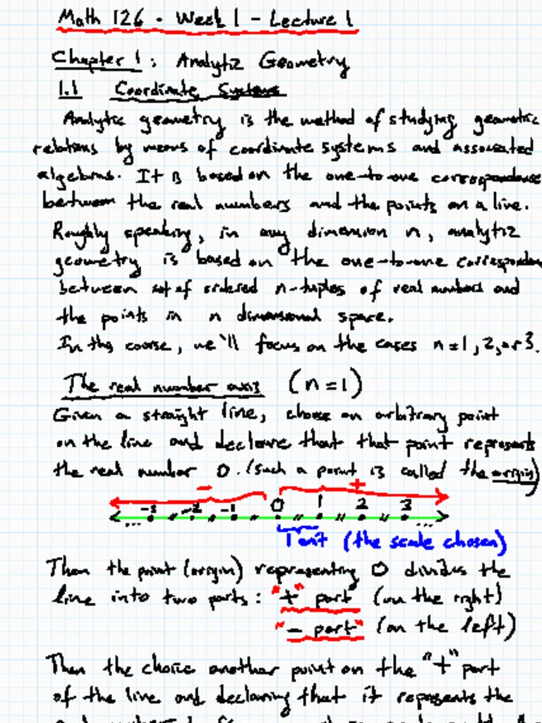 Math 126 - Lecture - Notes - Week - 1 | PDF