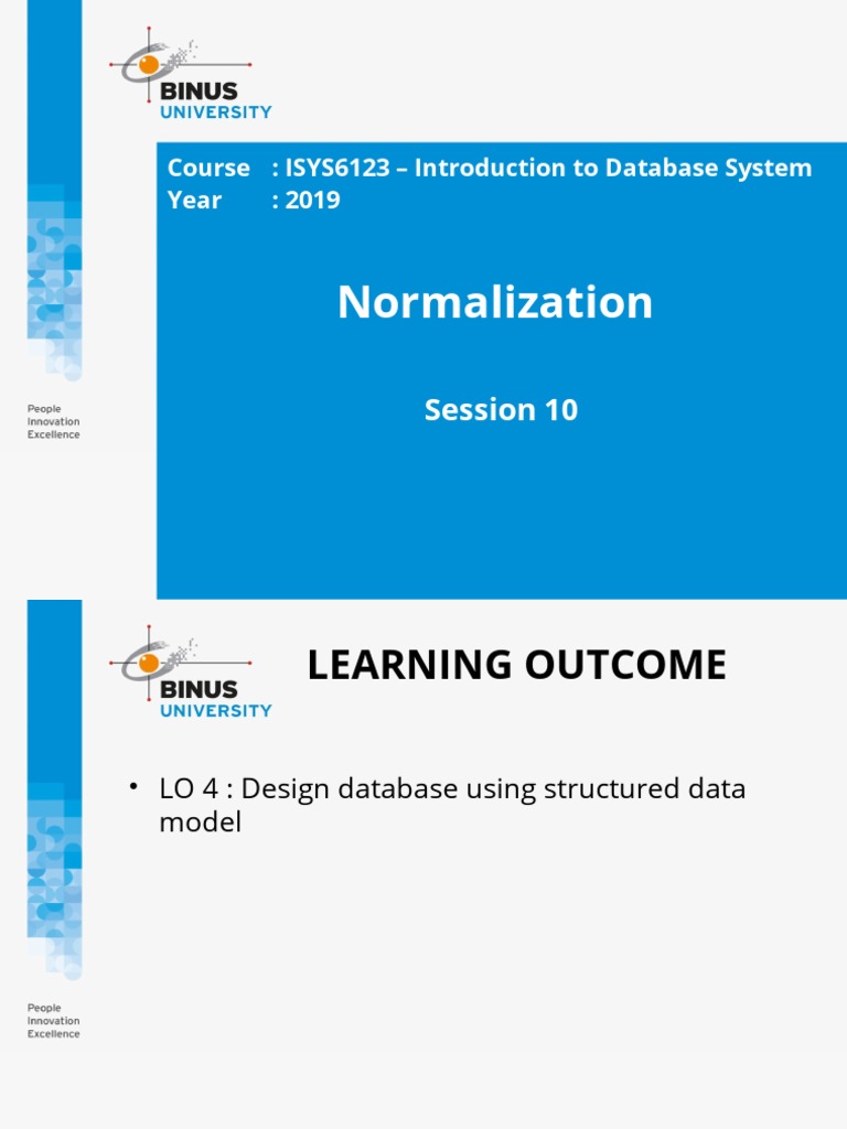 20181217182539D3408 - Z0145 - Session 10 - ISYS6123 - Normalization ...