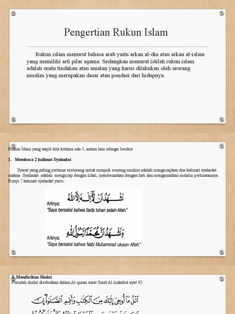 Pengertian Rukun Islam | PDF | Agama & Spiritualitas
