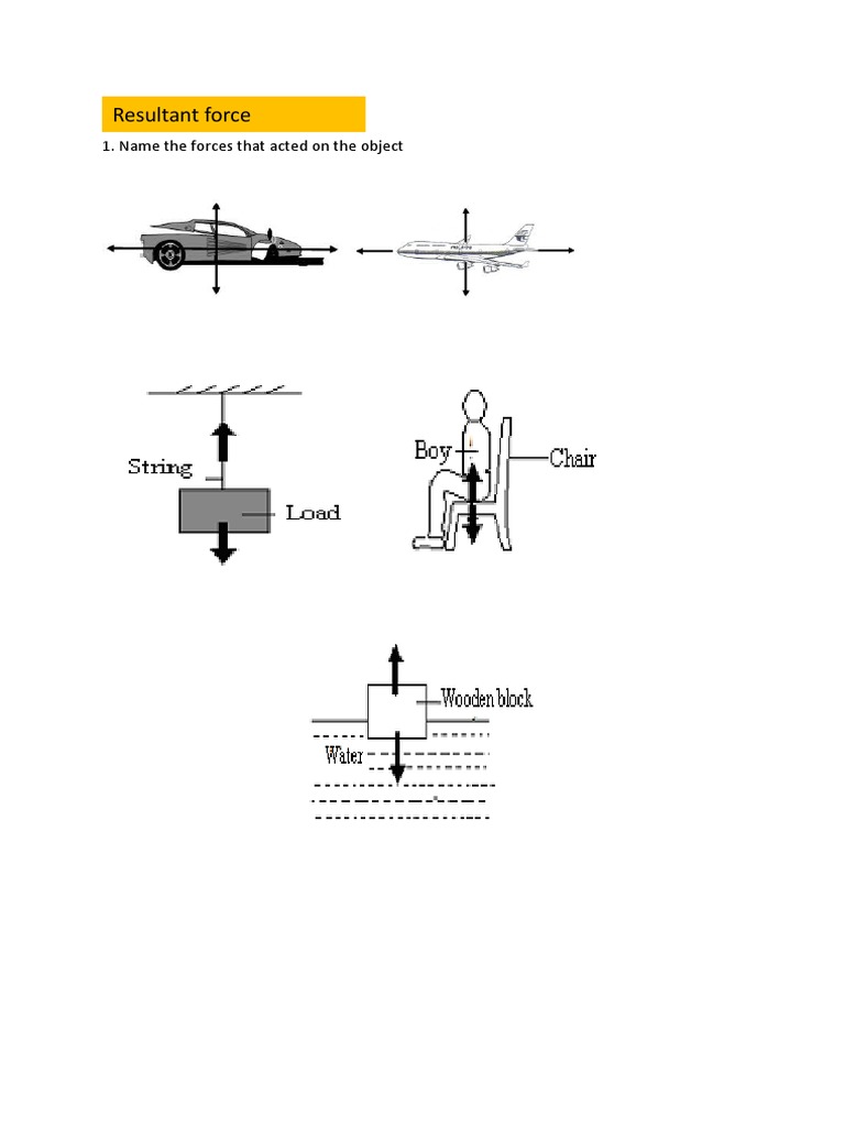 Resultant Force | PDF | Weight | Lift (Force)
