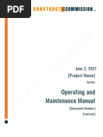 O & M Manual Template | PDF | Installation (Computer Programs) | Access ...