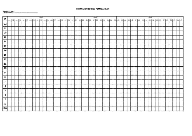 Form Monitoring Pemasangan | PDF