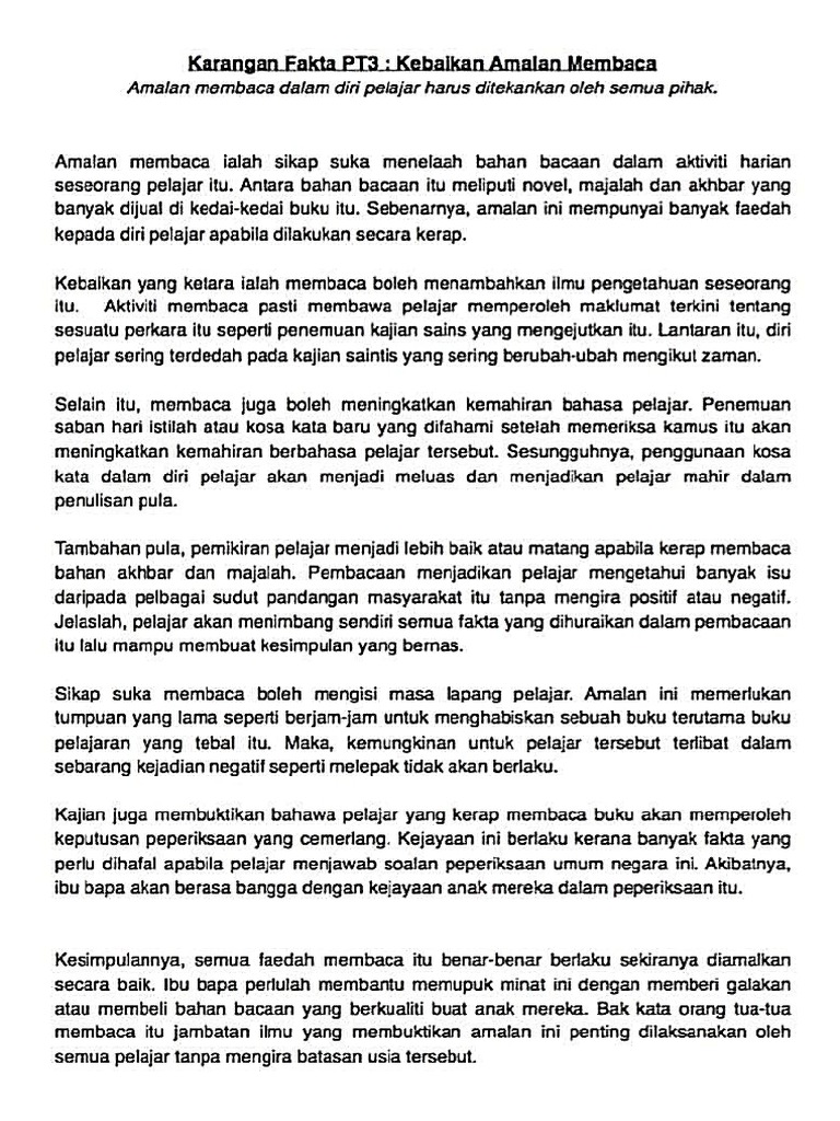 Karangan BM Pt3 | PDF