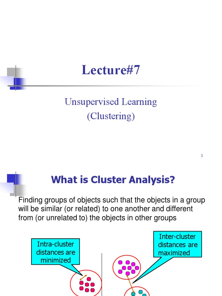 Machine Learning-Lecture#7-Fall 2020 | PDF | Cluster Analysis | Mathematical Logic