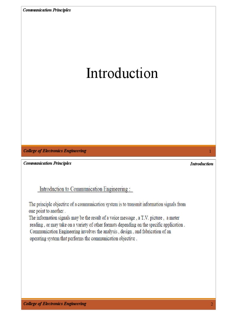 Communication Principles Overview | PDF | Electronic Engineering ...