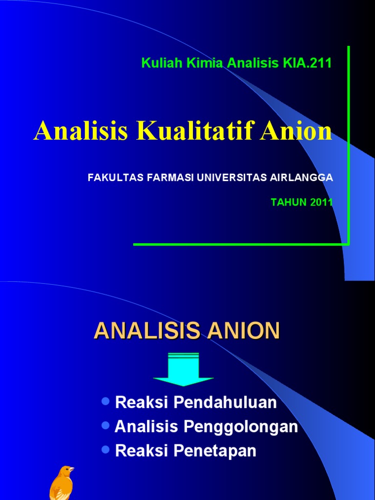 Analisis Anion | PDF