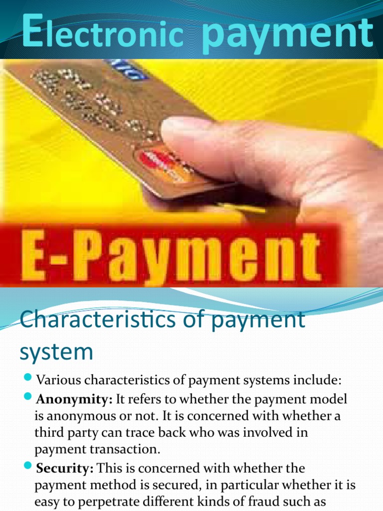 VII.E Payment System | PDF | Computer Network | Payments
