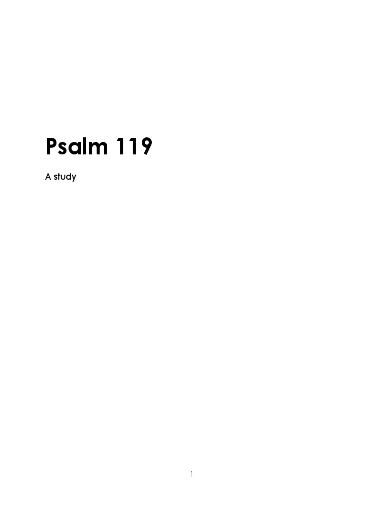 Psalm 119: A Study | PDF | Psalms | Jesus