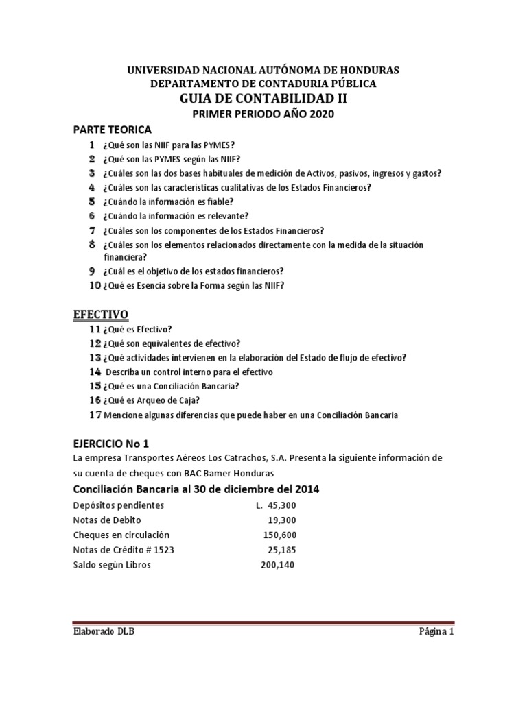 Guia Primer Parcial Contabilidad II Primer Periodo 2020 | PDF | Bancos | Interés