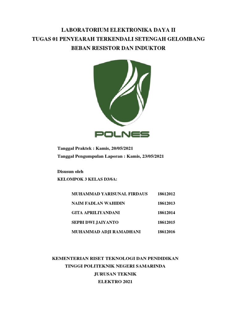 Penyearah Terkendali Gelombang Penuh R-L | PDF | Sains & Matematika