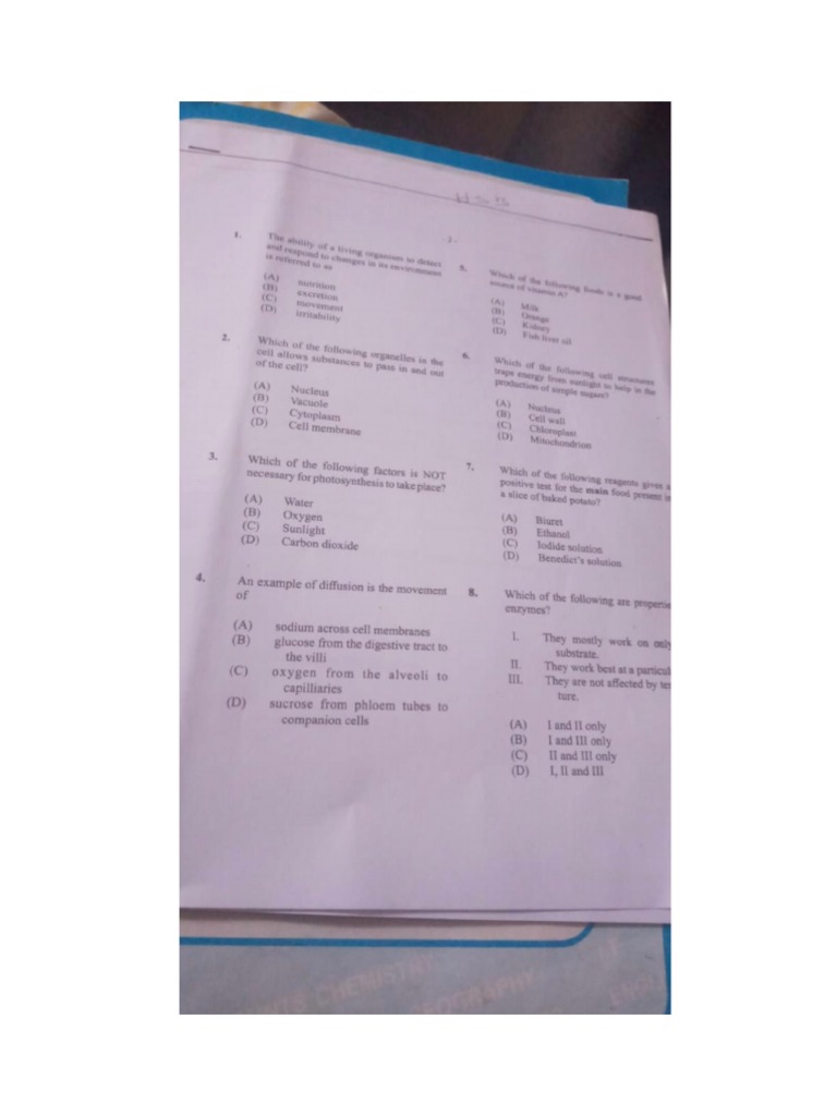 HSB Paper 1 2020 | PDF