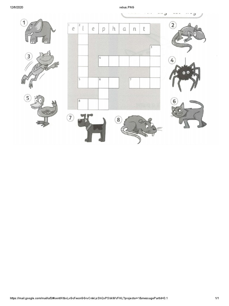 Rebus Cu Animale in Limba Engleza | PDF