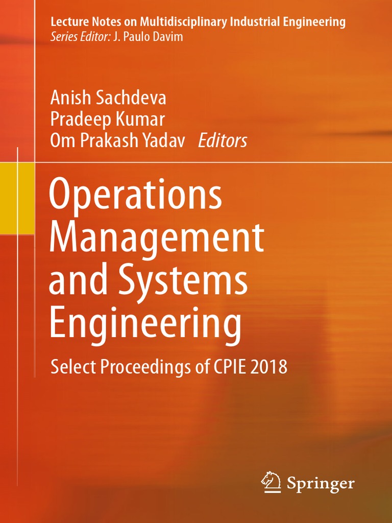 Operations Management and Systems Engineering | PDF | Engineering ...