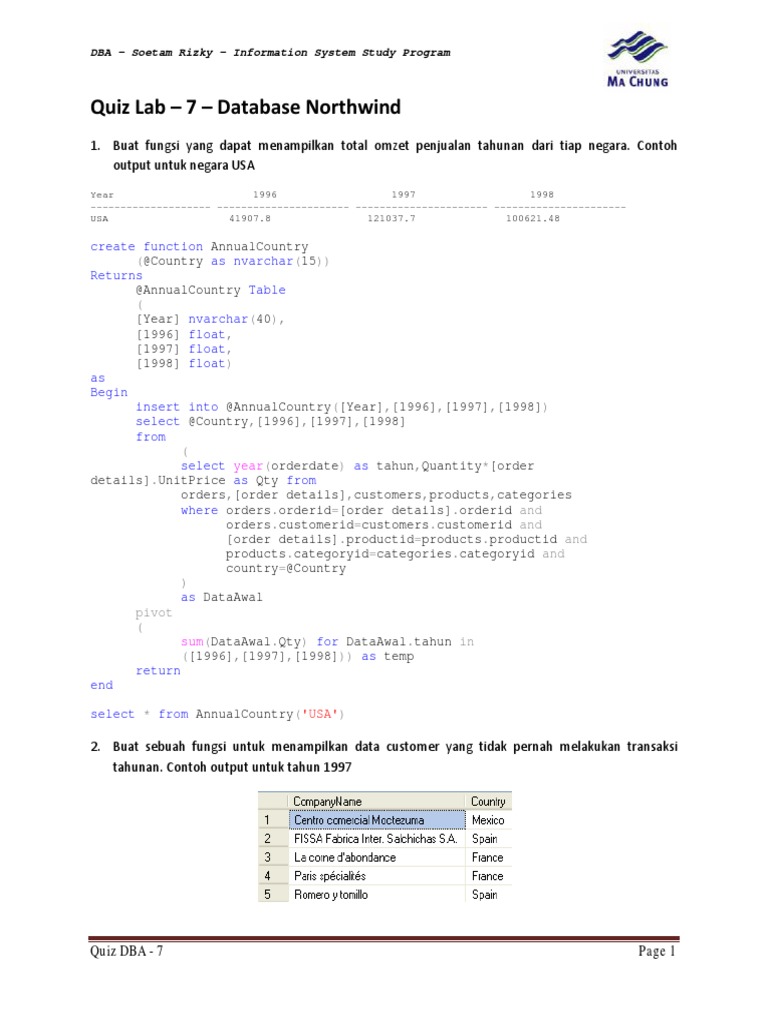 Database Functions for Students | PDF