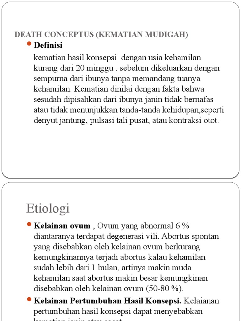 Kematian Mudigah: Definisi dan Penyebab | PDF