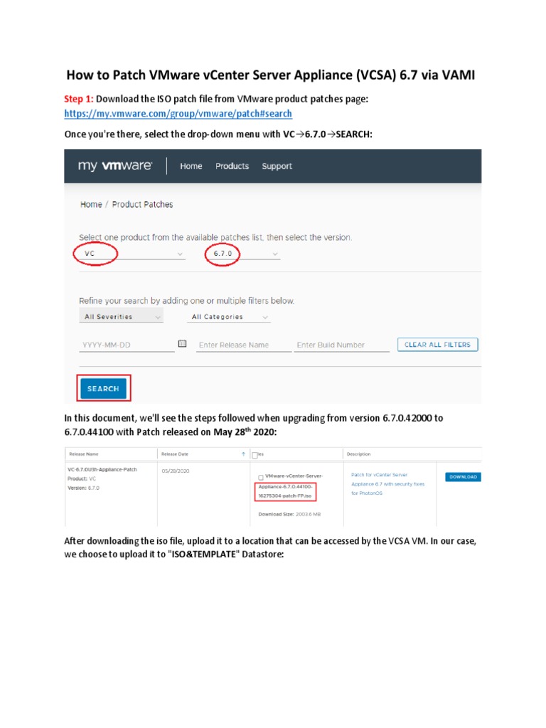How To Patch VMware Vcenter Server Appliance | PDF