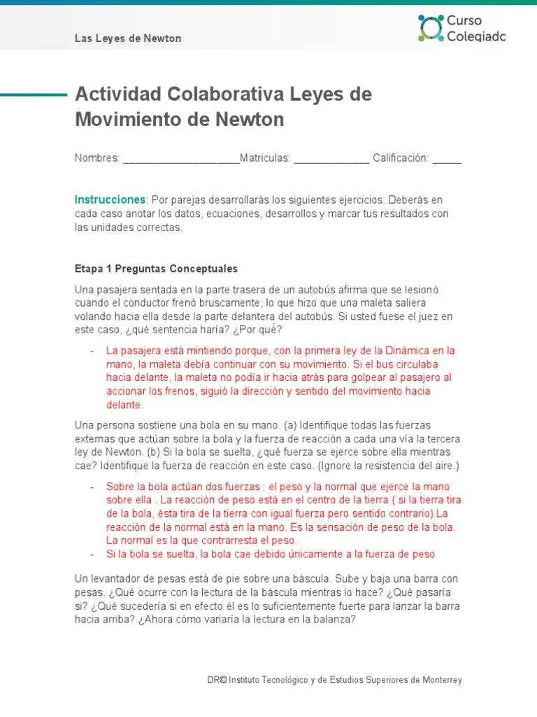 Actividad 6 Leyes de Newton | PDF | Peso | Balanza