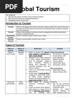 9395 Cambridge AS Travel and Tourism Coursework | PDF | Tourism | Risk