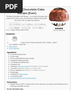 Moist Chocolate Layer Cake Recipe | PDF | Cakes | Chocolate