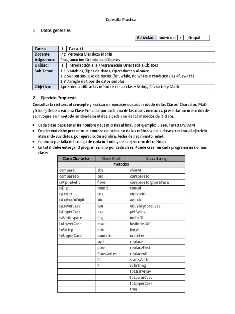 Consulta Práctica Java | PDF | Gestión de tecnología de la información ...