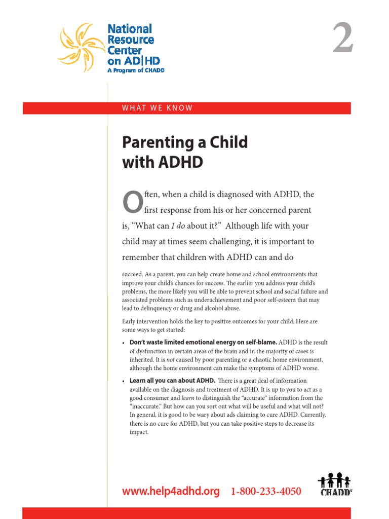 Parenting A Child With ADHD: What We Know | PDF | Attention Deficit Hyperactivity Disorder ...