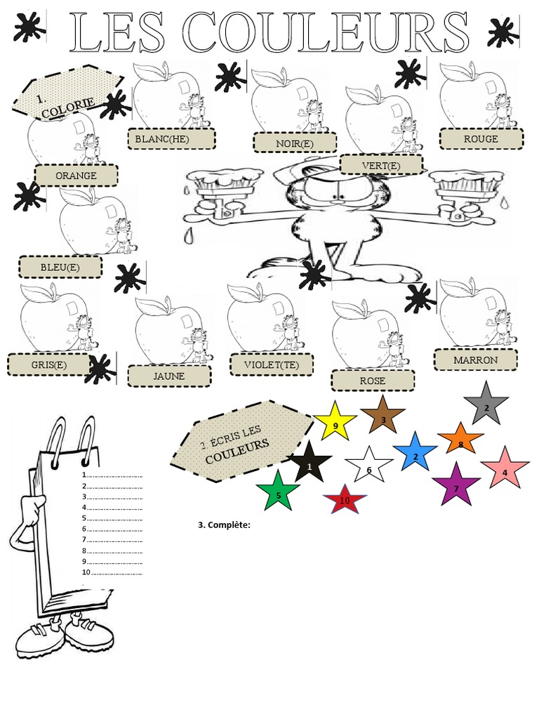 Les-Couleurs Fiche de Travail | PDF