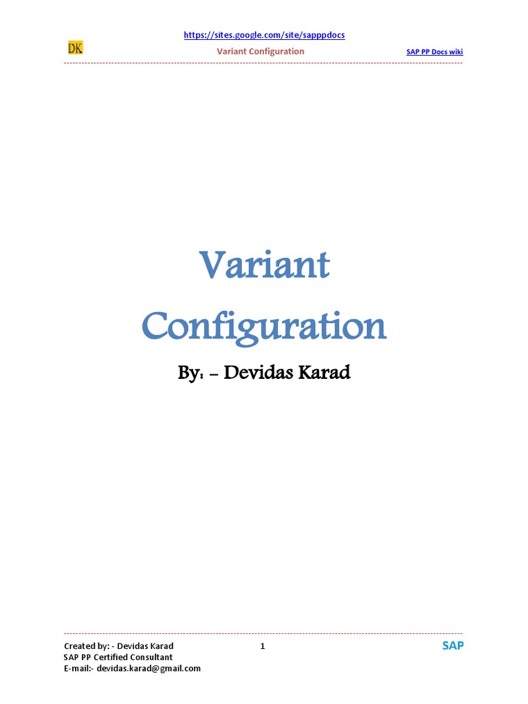Variant Configuration Guide | PDF | Information Technology Management | Computing