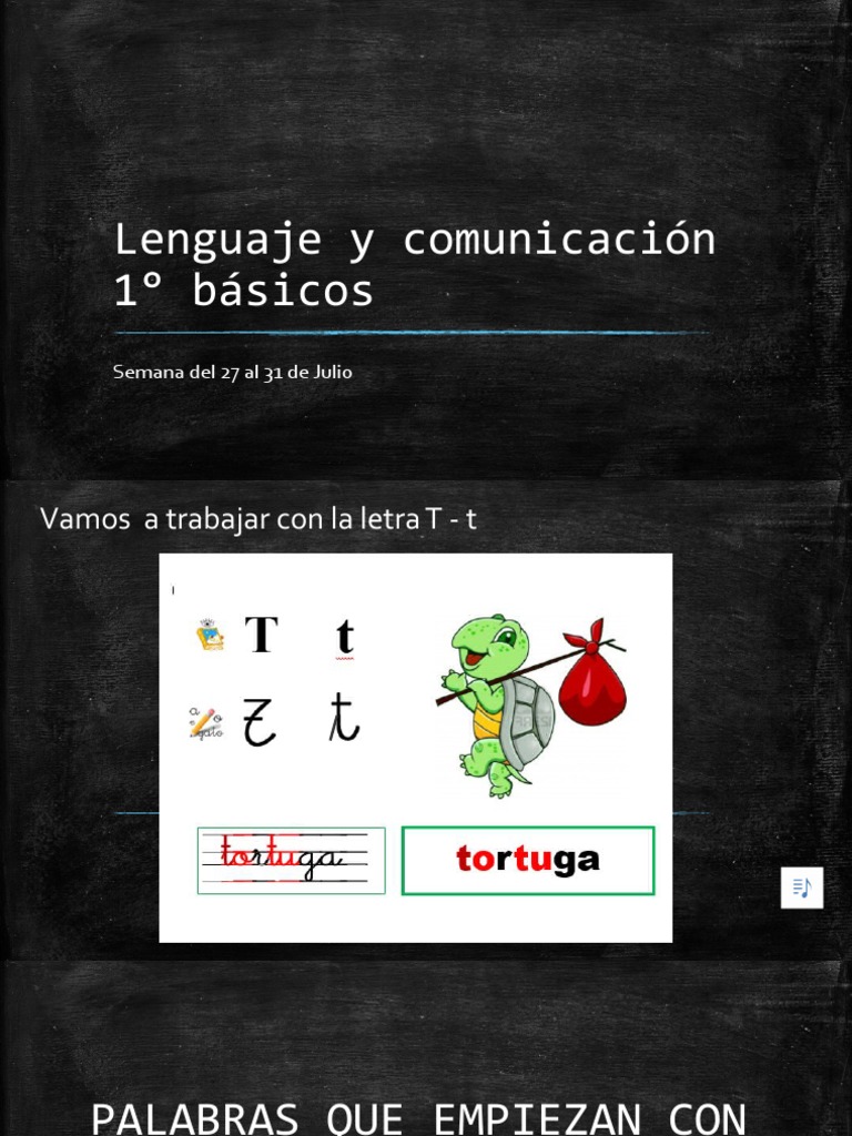 1AB Lenguaje Trabajamos Con La Letra T | PDF