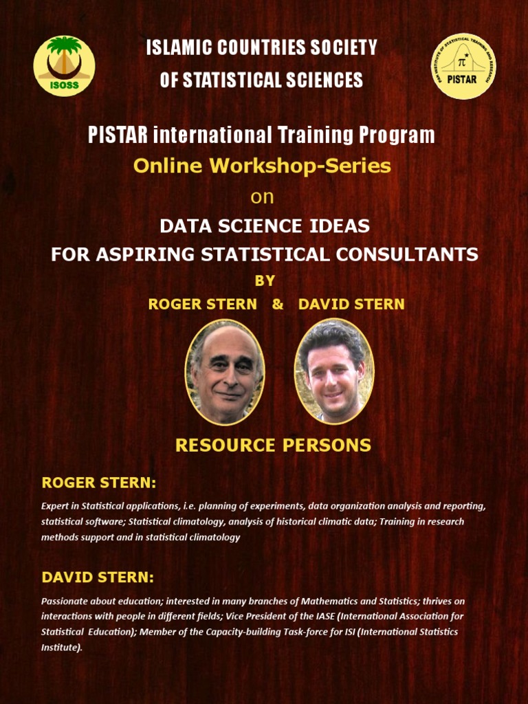 Flyer of Workshop-Series On Data Science Ideas For Aspiring Statistical ...