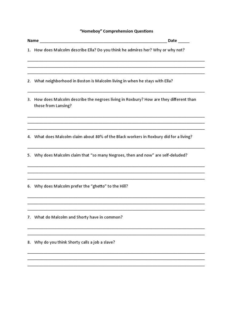 Chapter 3 Comprehension Questions | PDF | Black People | Racism