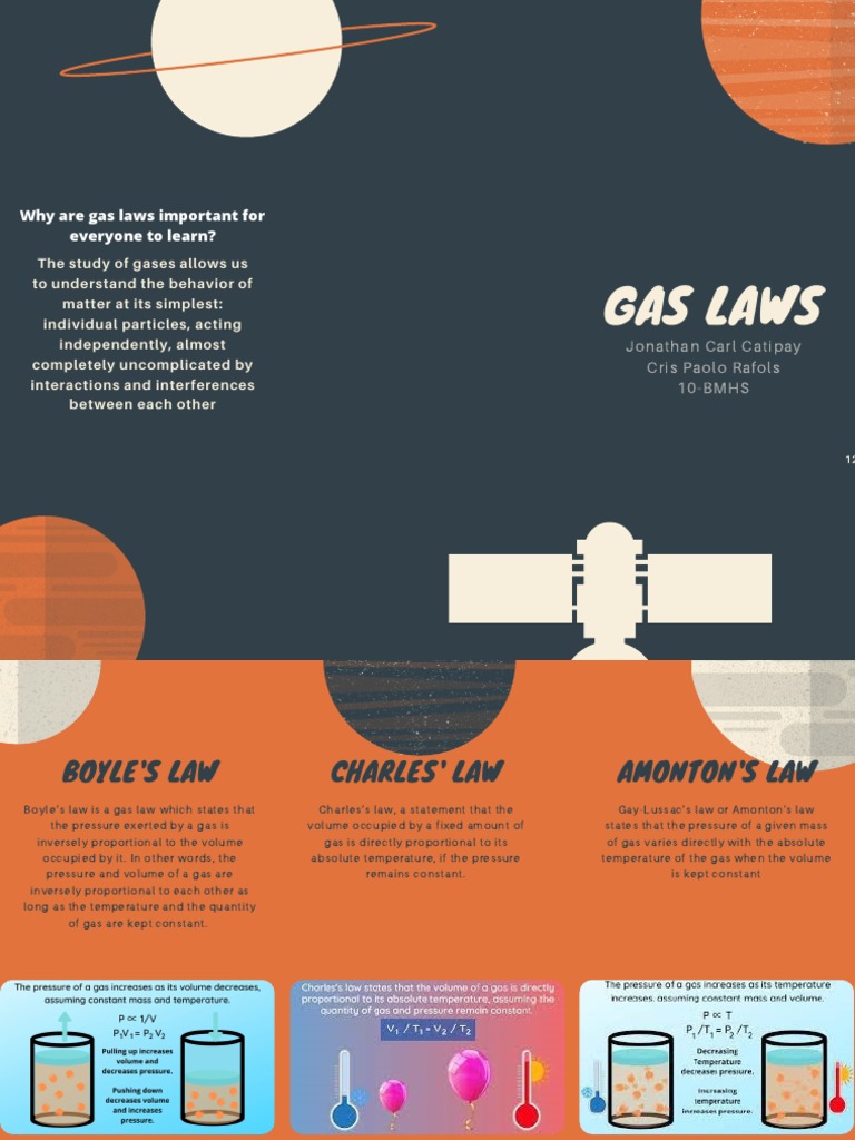 Key Gas Laws Explained: Boyle, Charles, Amonton's | PDF