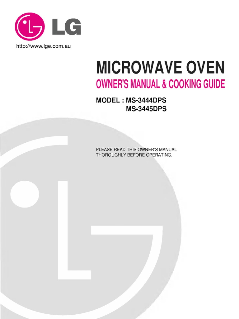Microwave Oven: Owner'S Manual & Cooking Guide | PDF | Oven | Cooking