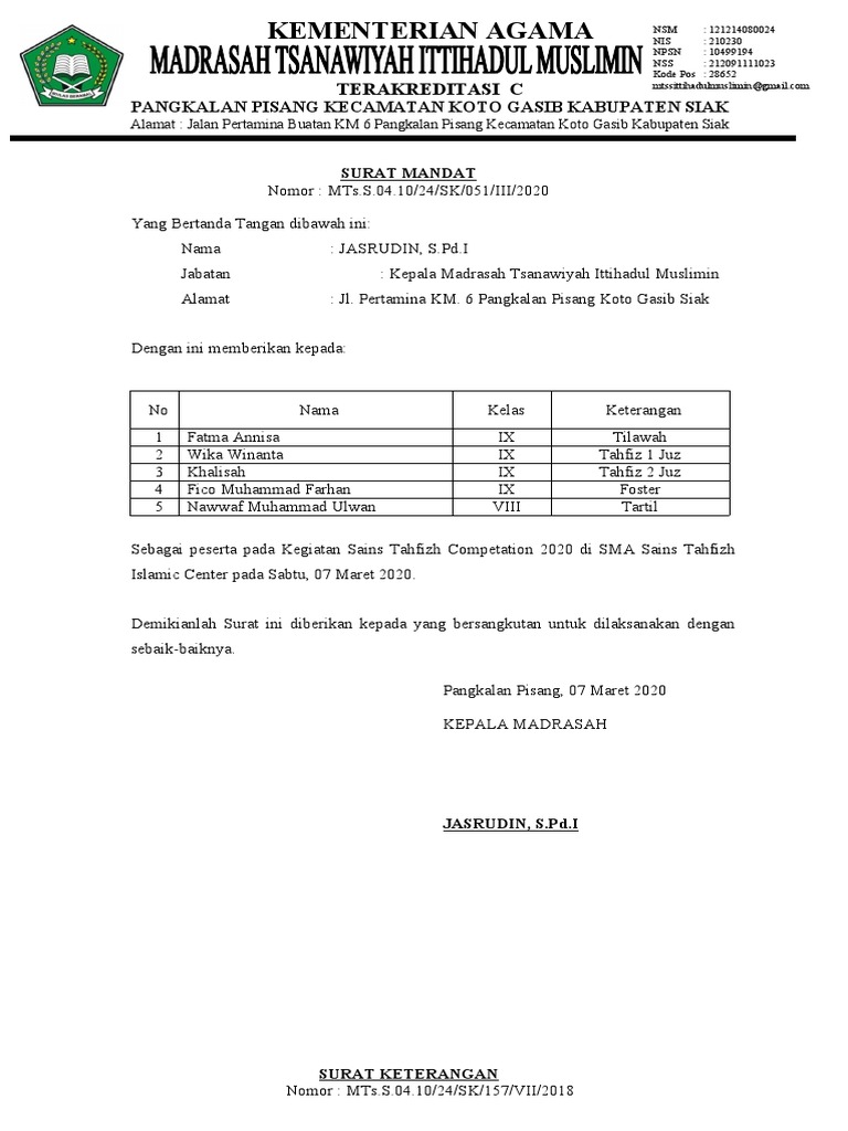 Surat Ket Riset | PDF