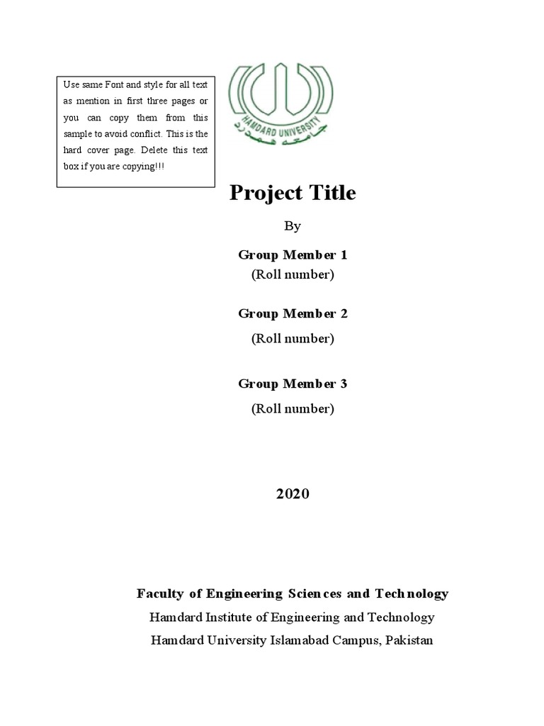 FYP Report Template | PDF | Science | Science And Technology
