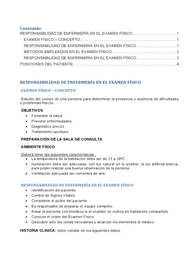 Exámen Físico | Download Free PDF | Examen físico | Diagnostico medico