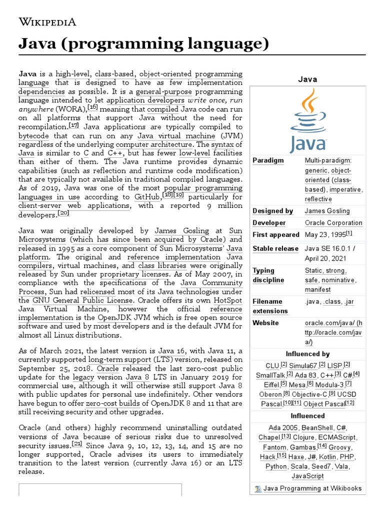 Java (Programming Language) | PDF | Java (Programming Language) | Java Virtual Machine