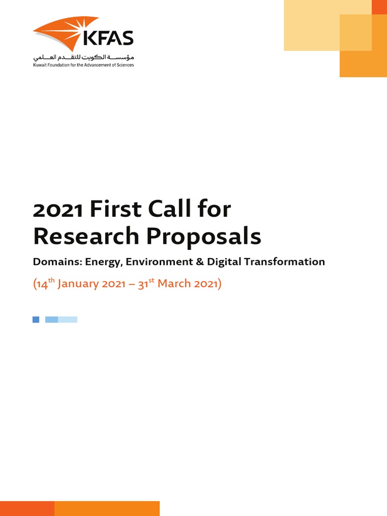First Cycle of Call For Proposals 2021 - Final | PDF | Computers