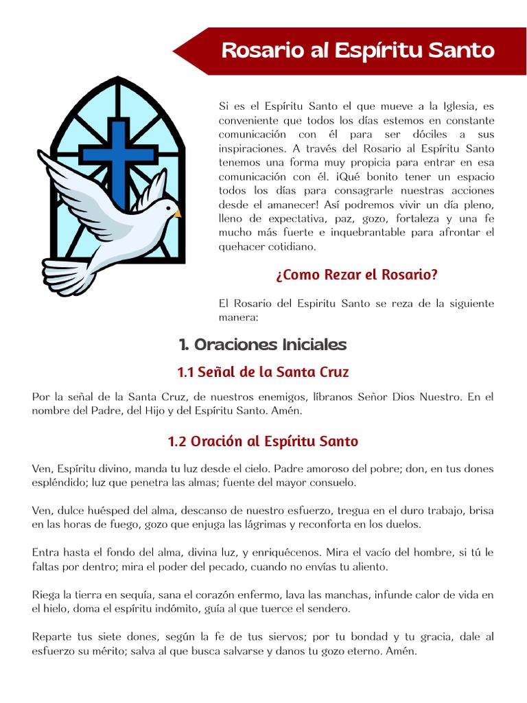 Rosario Al Espiritu Santo Pdf Espíritu Santo Cristo Título
