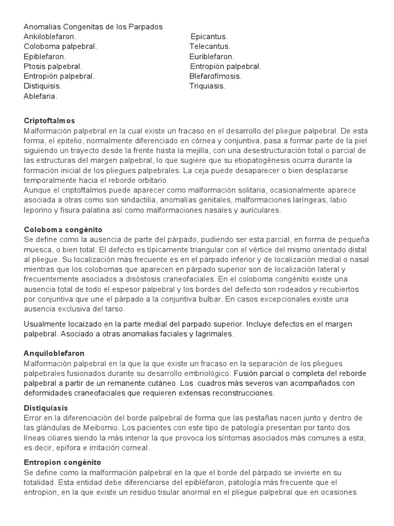 Criptoftalmos | PDF | Oftalmología | Ojo humano