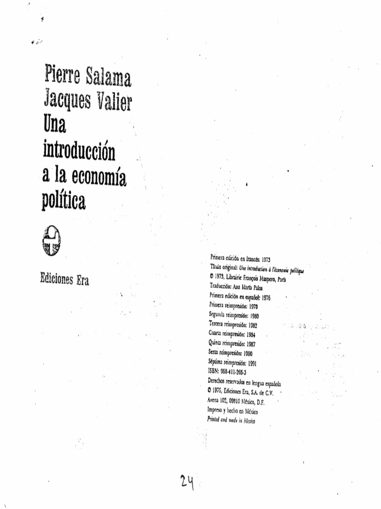 Salama Pierre y Valier Jacques - Una Introduccion A La Economia ...