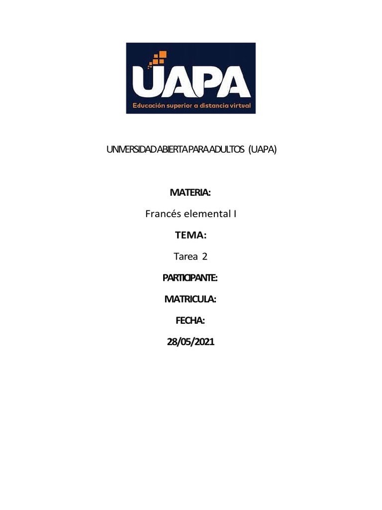 Universidad Abierta para Adultos (Uapa) : Materia | PDF