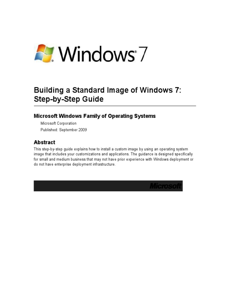 Building A Standard Image of Windows 7 Step-by-Step Guide | PDF ...