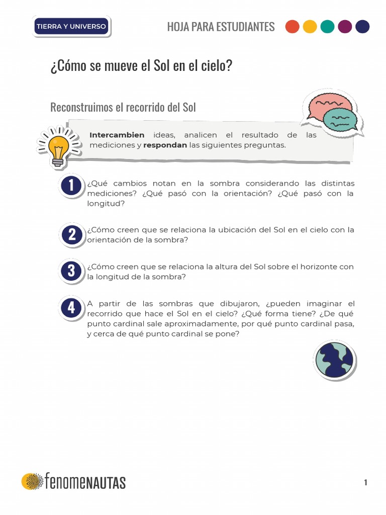 ¿Cómo Se Mueve El Sol en El Cielo | PDF