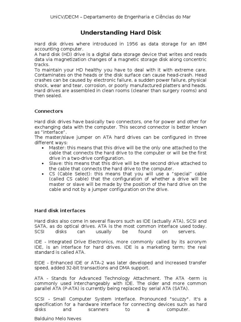 Hard Disk | PDF | Hard Disk Drive | Digital Technology