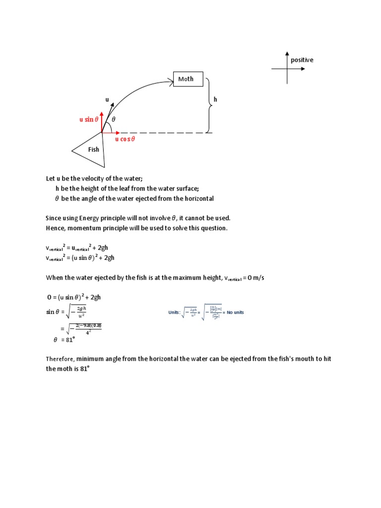 Minimum Ejection Angle for Water | PDF