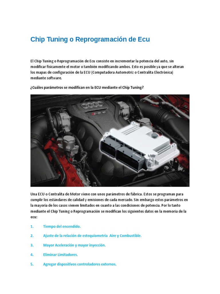 Chip Tuning o Reprogramación de Ecu | PDF | Tecnología del motor ...
