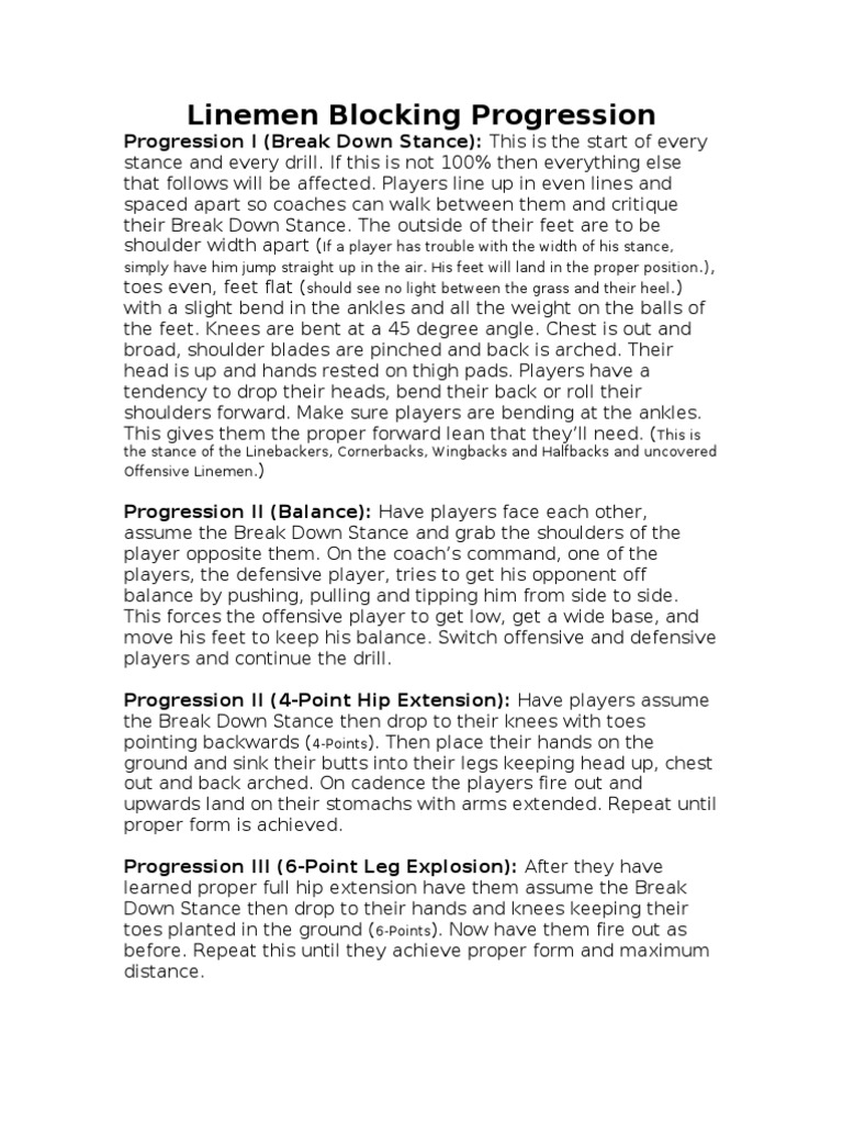 Linemen Blocking Progression Wing T | PDF | Foot | Quarterback