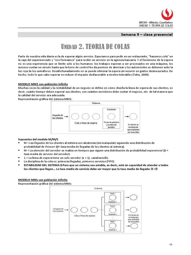 Semana 9 Teoria de Colas + Tabla | Descargar gratis PDF | Enseñanza de ...